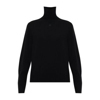 Courr&egrave;ges Wollpullover mit Rollkragen - - Knitwear - Damen - Schwarzk - M