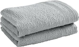 Univers D&eacute;cor Lot De 2 Serviettes invit&eacute; &eacute;ponge Spa 30 x 50 cm / 400 GR/m&sup2; (Perle)