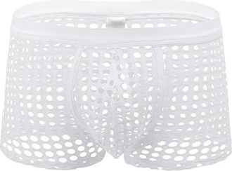 Generico Boxer sexy en maille pour homme, sous-v&ecirc;tements transparents avec &eacute;lastique &agrave; la taille, sous-v&ecirc;tements respirants et doux s&eacute;duisants pour homme de pl