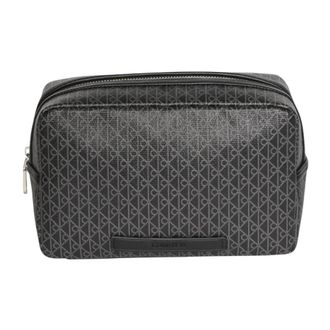 Calvin Klein Trousses de toilette Emblem Coated - Homme - Sacs - Noir - Taille: ONE Size