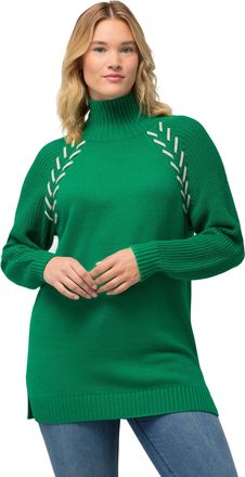Ulla Popken Damen, gro&szlig;e Gr&ouml;&szlig;en, Pullover mit Kontrastn&auml;hten