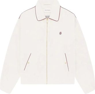 Dr&ocirc;le de Monsieur Homme, Vestes, Blanc, Taille: L Blouson Brod&eacute; Coton