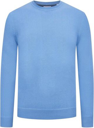 Tom Rusborg Leichter Rundhalspullover aus einem Baumwolle-Seide-Mix in