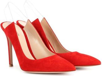 Generic Escarpins à Bout Pointu et Bride arrière pour Femme, Chaussures à Talons Aiguilles Tendance en Daim, à Brides Transparentes et à Bout fermé idéales po