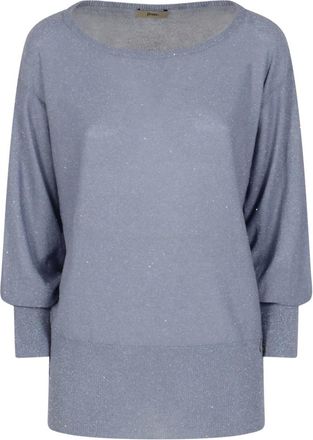Herno Femme, Pulls, Bleu, Taille: 46 FR Maglia micro paillettes