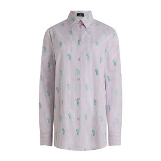Etro Gestreiftes Hemd mit Paisley-Details - - Blouses & Shirts - Damen - Mehrfarbig - M