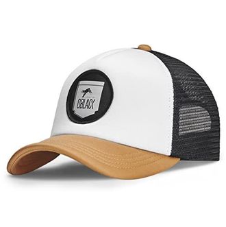 Oblack Casquette Homme Classic Beige et Noir - Casquette Trucker - Taille Unique