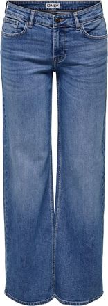 Only Female Jeans mit weitem Bein ONLJUDY-O Niedrige Taille Gerade geschnitten Jeans