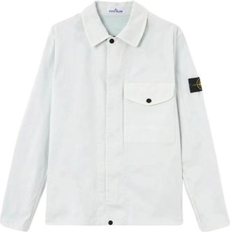 Stone Island Homme, Vestes, Bleu, Taille: S 1200001 Cotton Stretch Broken Twill Old Effect