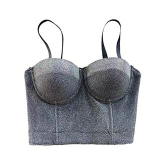 Generic Yoga Workout Design Sense Gilet corset ext&eacute;rieur transparent, argent&eacute;, XL