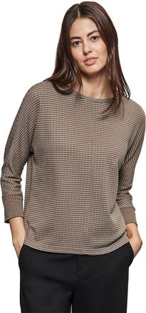 Street One Damen A322099 Strukturshirt Im Strick-Look, Rich Mocha, 44 EU
