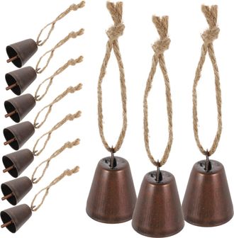 Aboofan 10 St&uuml;ck Teiliges Vintage Windspiel Glocken Rustikale Kleine H&auml;ngende Glocken f&uuml;r DIY Bastelprojekte Gartendeko und Terrassenversch&ouml;nerung f&uuml;r Nostalg