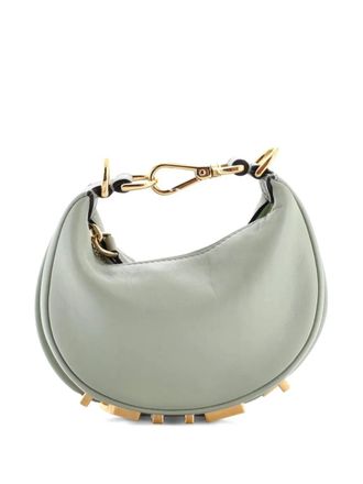 Fendi Fendigraphy Bag Leather Nano hobo bag - Vert