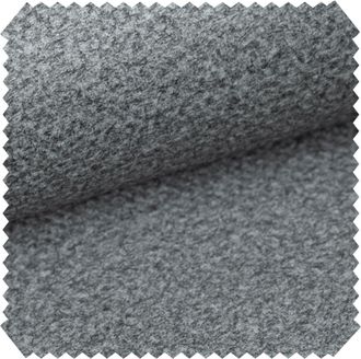 Novely NASSAU - Samtweicher Polsterstoff - M&ouml;belstoff mit Wabenstruktur - Bezugsstoff in Woll-Optik - Meterware 1lfm | Farbe: 11 Beton Grau