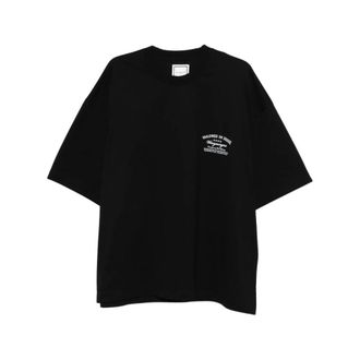 Wooyoungmi Wooyoungmi, Homme, Tops, Noir, Taille: S Lettering Graphic T-shirt
