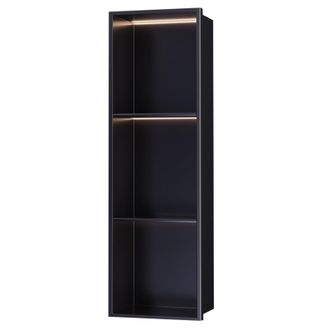 Generic Wandnische Duschnische Nische Dusche Edelstahl Nischen-LED-Licht Nicht dimmbar Warmes Licht für Badezimmer und Küche Ablagefach Organisation