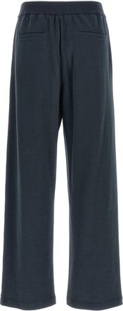 Brunello Cucinelli Front-Stitched Cotton Joggers - Dark blue
