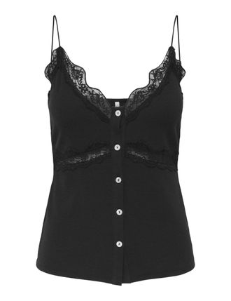 Only Onllukka Rib Mix Lace Singlet Cs JRS