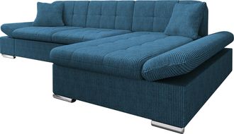 Mirjan24 Ecksofa Malwi Cord mit Regulierbare Armlehnen, L-Form Sofa mit Schlaffunktion und Bettkasten, Design Eckcouch, Wohnlandschaft, Couch (Poso 05, Seite: 