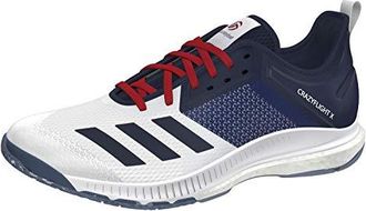 adidas EH2580 Crazyflight USAV Low Chaussures de Volley unisexe (Blanc - Bleu/Rouge - Blanc - Cloudwhite Collegiatenavy Powerred, 41 1/3 EU EU