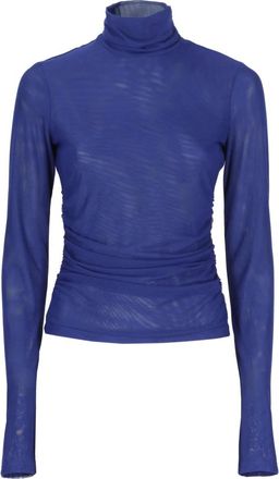 Rotate Rotate Birger Christensen, Femme, Pulls, Bleu, Taille: 38 FR Haut col roul&eacute; drap&eacute;