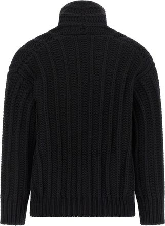 Dolce & Gabbana Coarse Wool Cardigan - Black