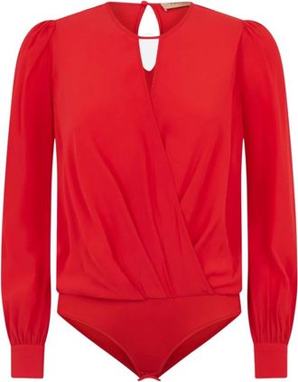Twinset Femme, Tops, Rouge, Taille: 42 FR Body chemisier drap&eacute;