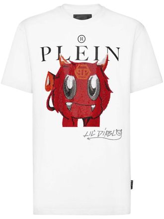 Philipp Plein t-shirt SS Crystal Monster - Blanc