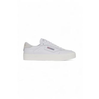 Superga Homme, Chaussures, Blanc, Taille: 45 EU Chaussure en Cuir avec Semelle en Caoutchouc