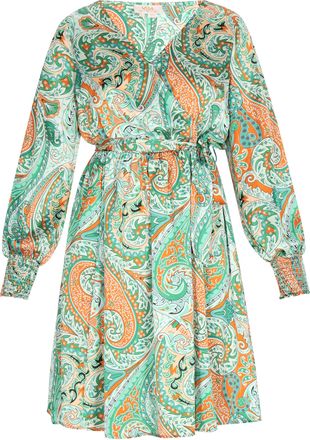 Usha Kleid Damen Gr&uuml;n Mehrfarbig