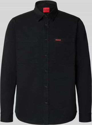 HUGO BOSS Straight Fit Hemdjacke aus Baumwolle Modell Egrin