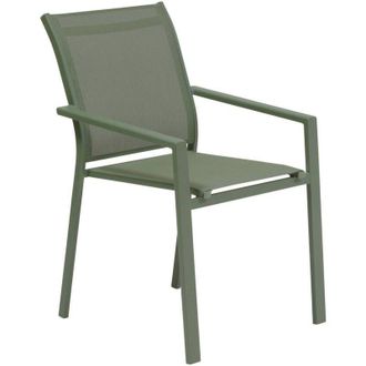 Hesperide Fauteuil de jardin empilable Essentia vert laurier - Hesp&eacute;ride