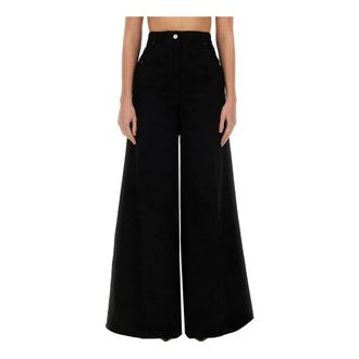 Nina Ricci Flared Denim Pants - - Trousers - Damen - Schwarzk - M