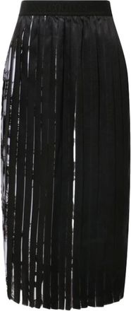 Versace Jeans Couture Femme, Jupes, Noir, Taille: 34 FR Watercolour Couture Pleated Midi Skirt
