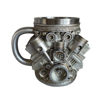 Generico Reise-Motor - Kaffeekanne aus Edelstahl, 400 ml, tragbar zum Trinken | Hei&szlig;getr&auml;nk f&uuml;r Tee, Kaffee, hei&szlig;e Schokolade, Whisky, Cocktails, B&uuml;ro