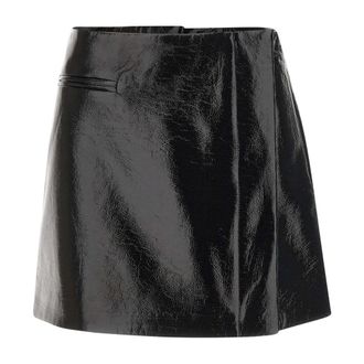 Courr&egrave;ges One Minute Vinyl Rock - - Skirts - Damen - Schwarzk - XS