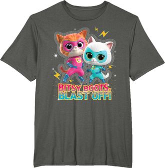 Disney Junior SuperKitties Ginny and Bitsy Boots Blast Off! T-Shirt