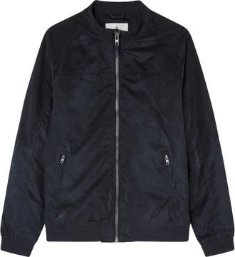 Springfield Herren Chaquetas Jacke Wildleder-Optik, Navy, XL