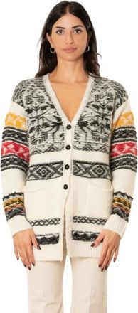 Semicouture Femme, Pulls, Multicolore, Taille: 38 FR Cardigan Jacquard