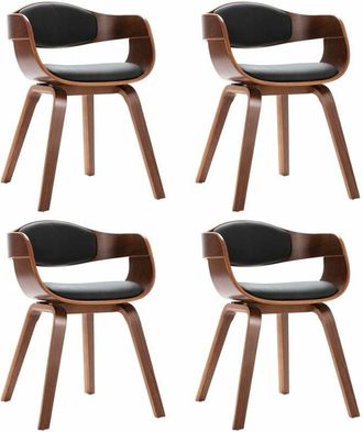 vidaXL Vidaxl - Chaises à manger lot de 4 bois courbé et similicuir