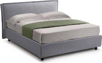 Dmora Franz&ouml;sisches Bett Bronte, abnehmbarer Bezug, Grau