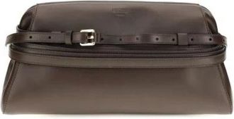 Moschino Pochette en cuir avec d&eacute;tail boucle - Femme - Sacs - Brun - Taille: ONE Size