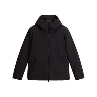 Woolrich Schwarze Stretchjacke mit Rei&szlig;verschluss - - Jackets - Herren - Schwarzk - XS
