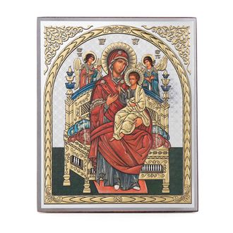 NKlaus Gottesmutter All K&ouml;nigen - Holz Ikone 15x18cm christlich Segen - Ikonografie 16580