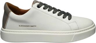 Alexander Smith Homme, Chaussures, Blanc, Taille: 45 EU Baskets Pelle
