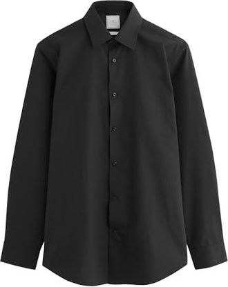 Next Homme Chemise habill&eacute;e Facile dentretien avec Coupe Standard &agrave; Poignet Simple Noir 46