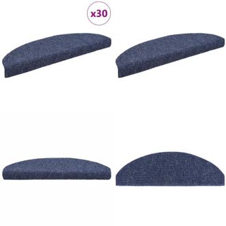 vidaXL Stufenmatten Selbstklebend 30 Stk. Blau 65x21x4 cm - Vidaxl