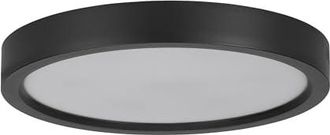 Eglo LED Deckenlampe Idun-E, runde Deckenleuchte Flur, Aufbauleuchte Schlafzimmer, Kunststoff in Schwarz, warmwei&szlig;, &Oslash; 28,5 cm