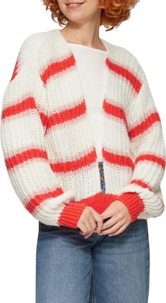 QS by s.Oliver Offene Strickjacke mit Blockstreifen