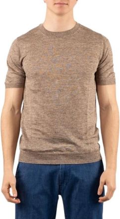 Gran Sasso Homme, Pulls, Brun, Taille: 2XL Tricot &agrave; col rond